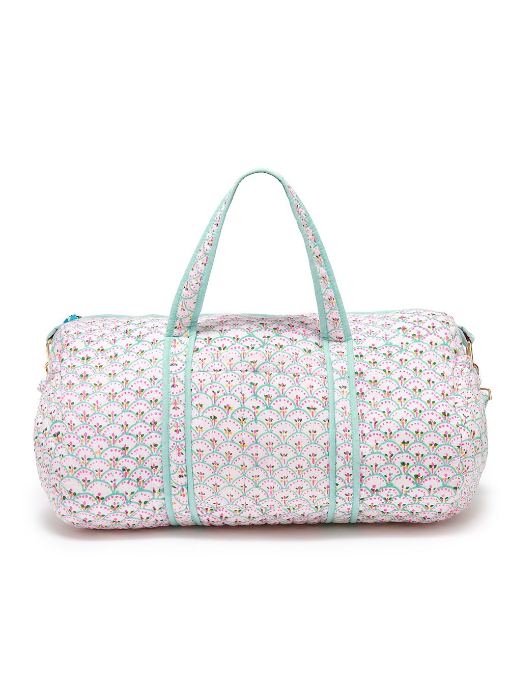 Scallop Print Weekend Bag | Block Print | Bombaby