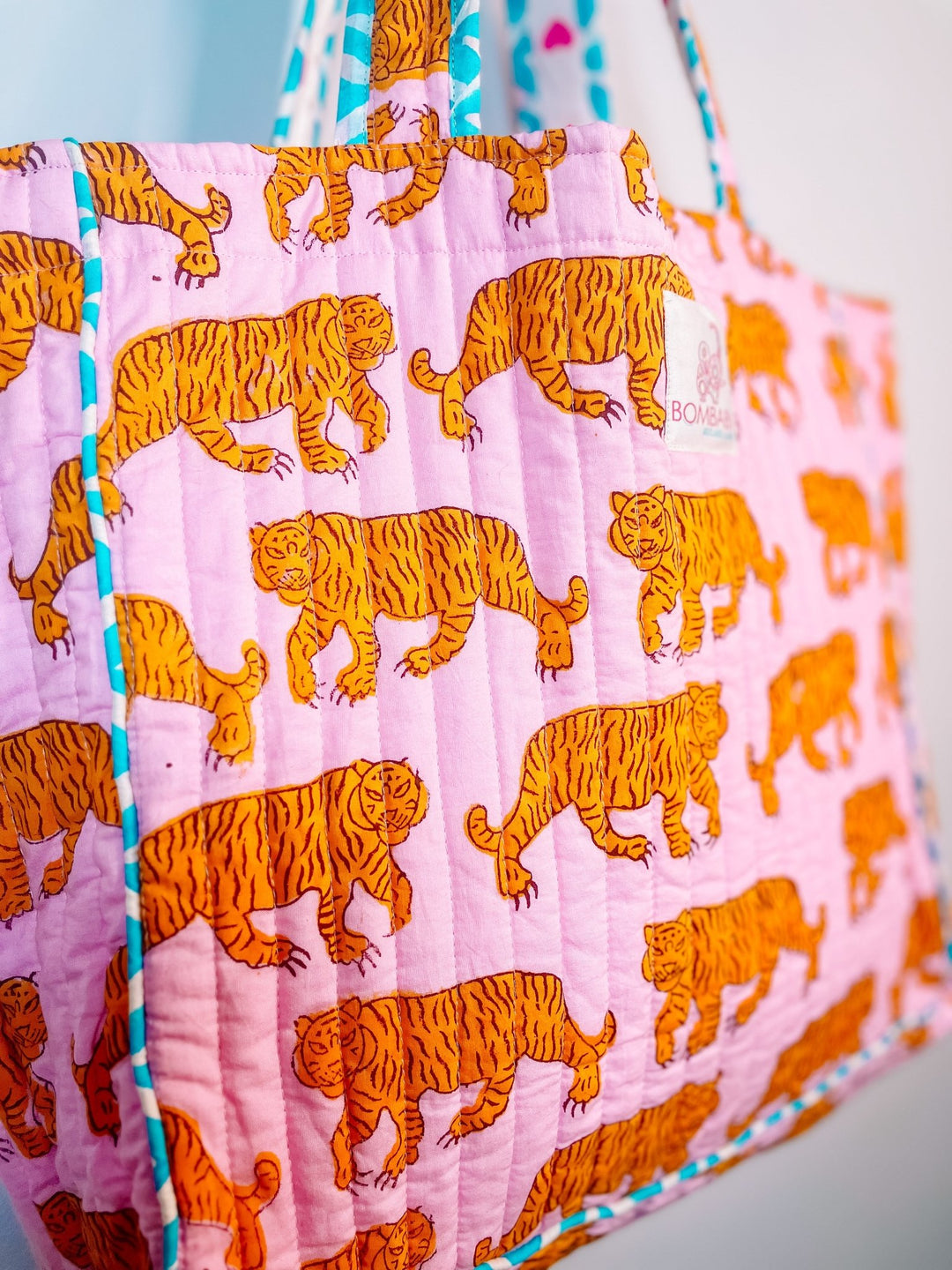 Handmade Block Print Boho Tiger Tote Bags | Bombaby – Bombaby