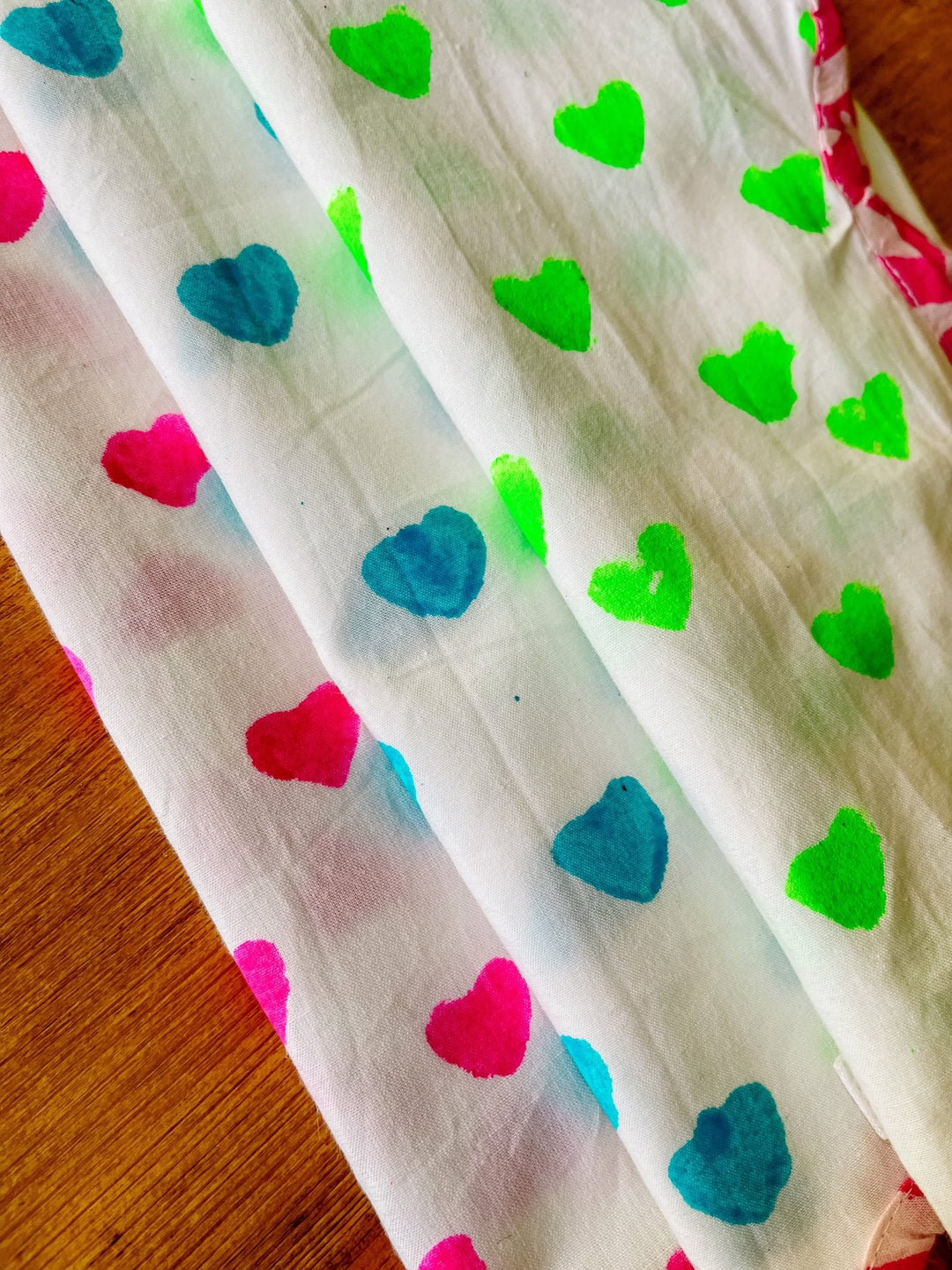 Block Print Neon Napkin Set | Neon Boho Home | Bombaby